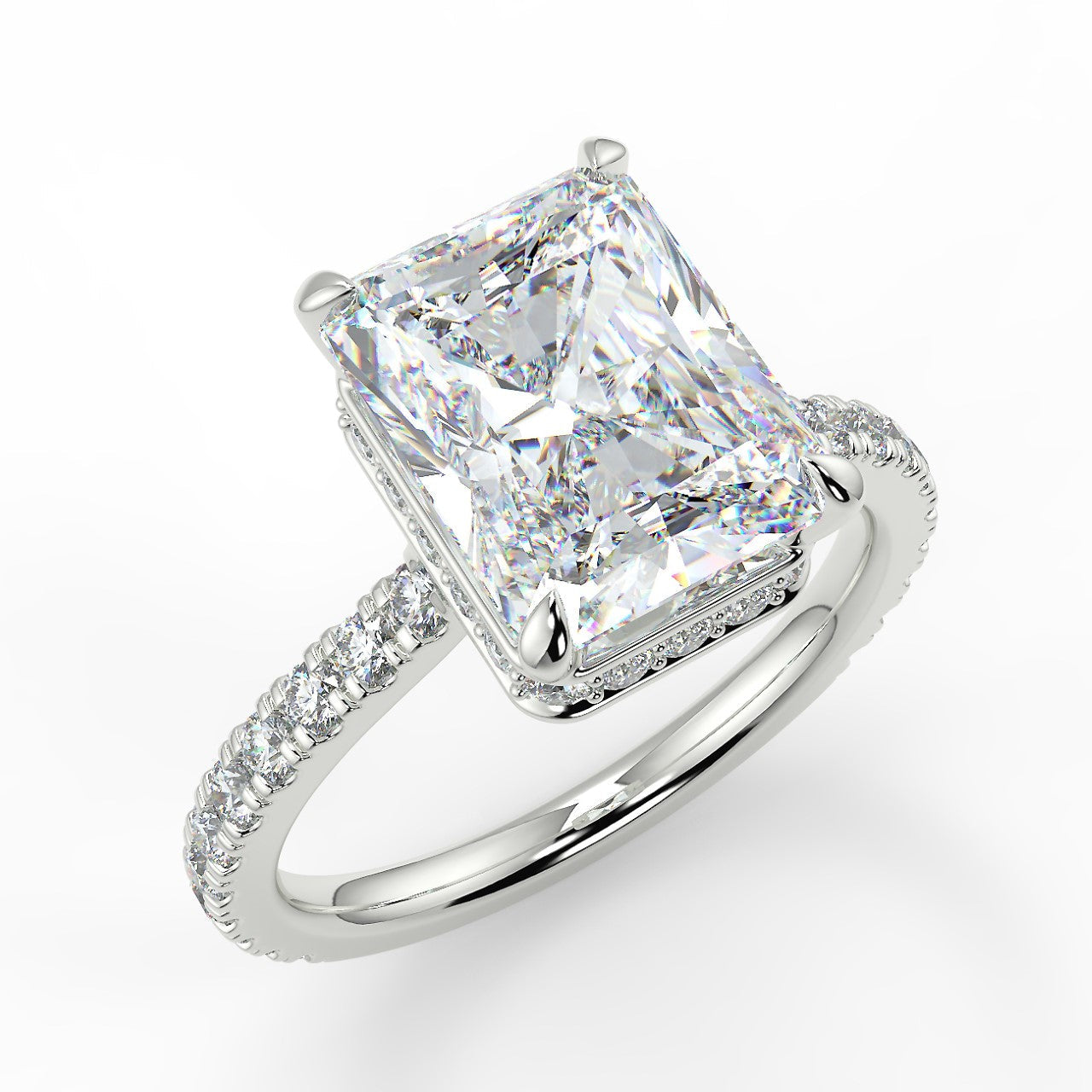 Radiant Cut Lab Created Diamond Engagement Rings – Livia Diamonds