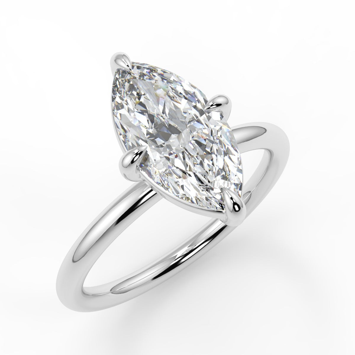 Marquise Cut Lab Created Diamond Engagement Rings – Livia Diamonds
