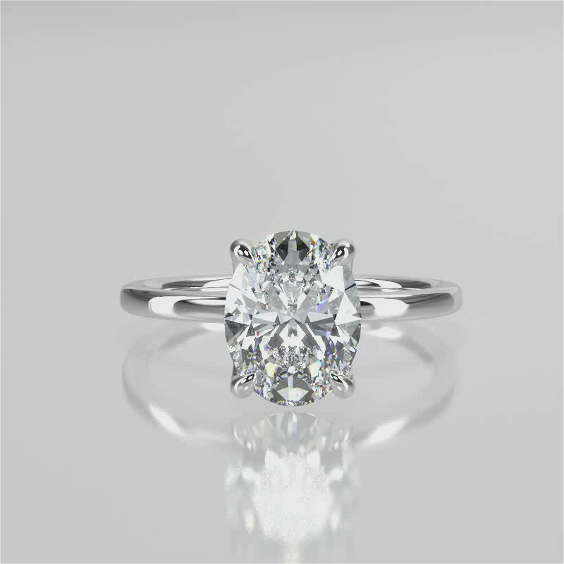 Oval Cut Lab Created Diamond Engagement Rings – Livia Diamonds