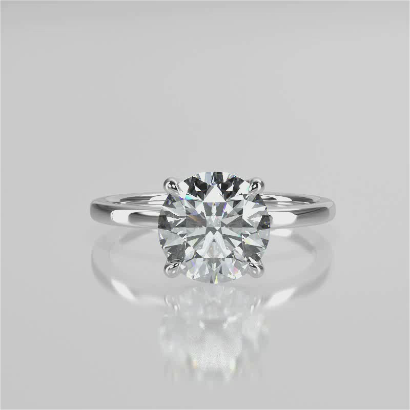 Tulip Moissanite Engagement Ring – Livia Diamonds