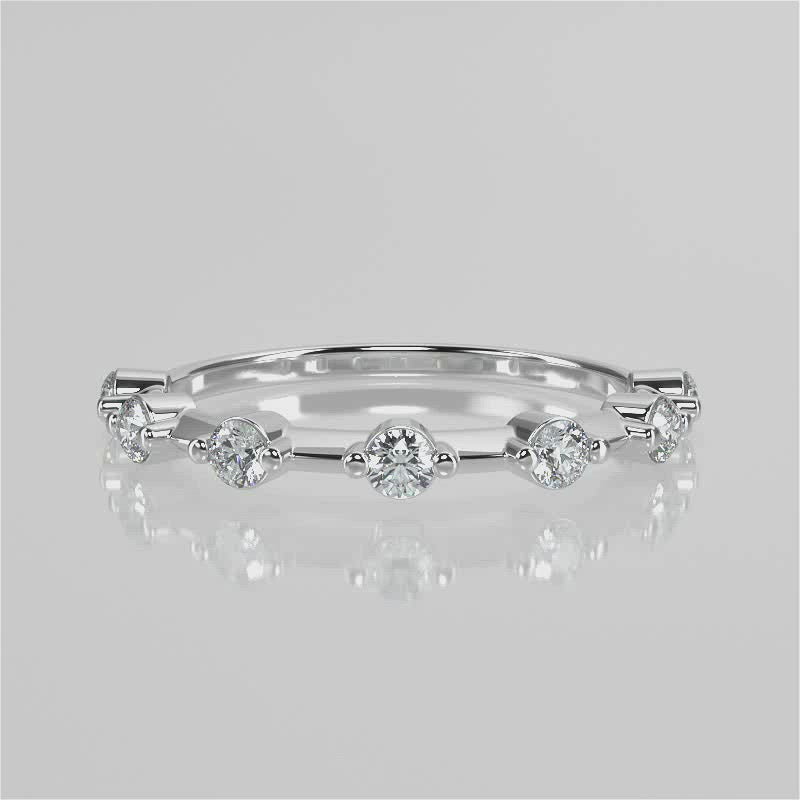 Mireille Wedding Band - Lab Created Diamond – Livia Diamonds